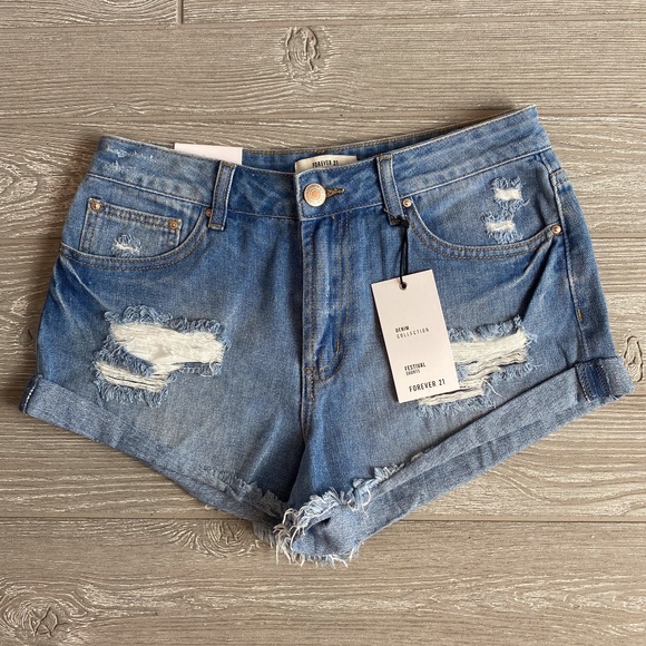 Forever 21 | Shorts | Nwt Forever 2 Festival Cutoff Denim Shorts 27 ...